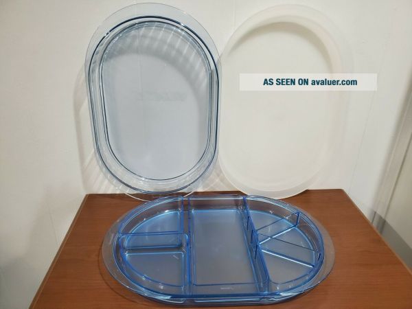 Tupperware Preludio Oval Sectioned Serving Tray 2015 2 Lids Thermal And ...