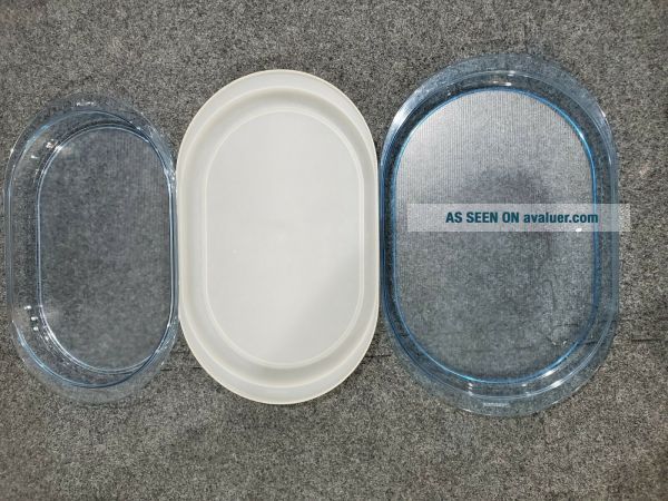 Tupperware Preludio Oval Sectioned Serving Tray 2015 2 Lids Thermal And ...