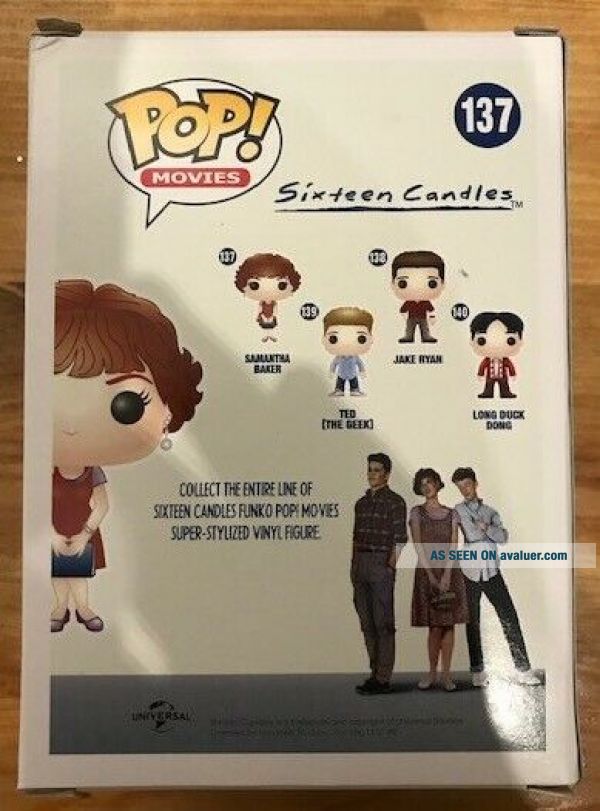 Funko Pop Samantha Baker (Molly Ringwald) Sixteen Candles (John Hughes ...