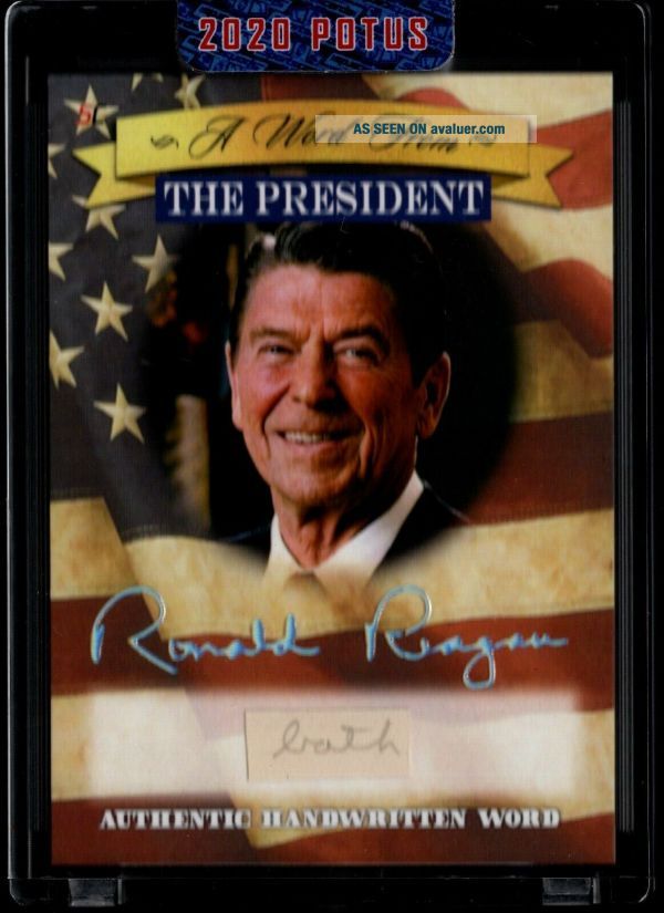 2020 A Word From POTUS A WORD FROM RONALD REAGAN HANDWRITTEN | #51003941