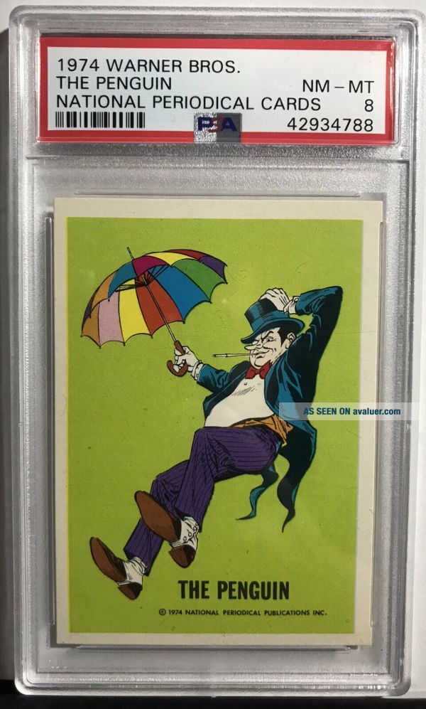 1974 The Penguin Warner Bros Vintage PSA Card DC Comics Batman Marvel ...