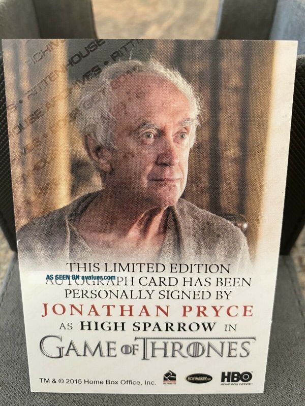 Game Of Thrones Season 5 Jonathan Pryce Autograph | #51077264