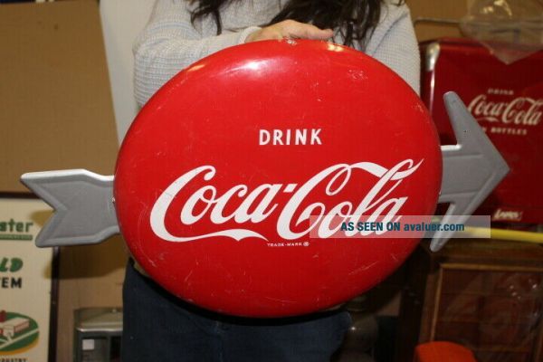 Rare Vintage 1950s Coca Cola Grocery Store Aisle Soda Pop 2 Sided 30 ...