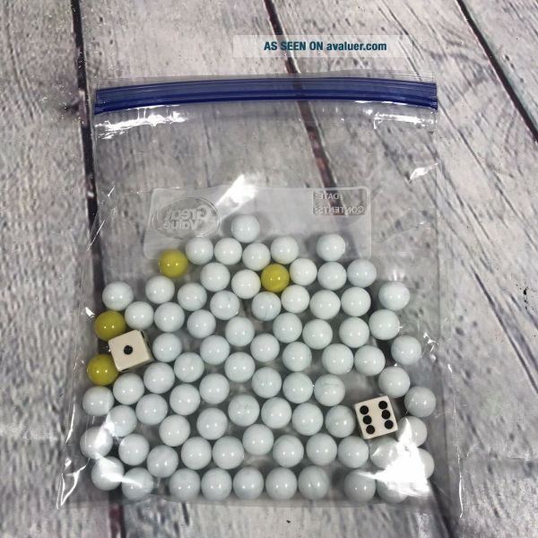 Vintage Pac Man Board Game Replacement Part - 80 Marbles & 2 Dice ...