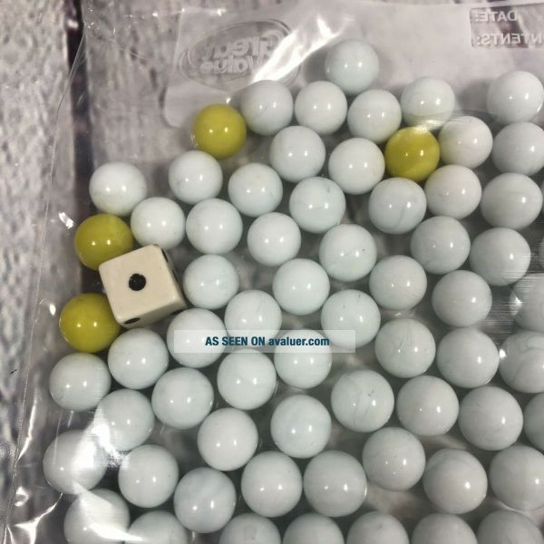 Vintage Pac Man Board Game Replacement Part - 80 Marbles & 2 Dice ...