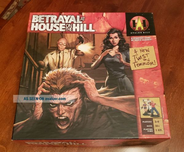 BETRAYAL AT HOUSE ON THE HILL Avalon Hill Board Game (1st Edition ...