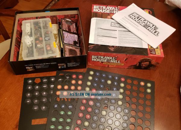 BETRAYAL AT HOUSE ON THE HILL Avalon Hill Board Game (1st Edition ...