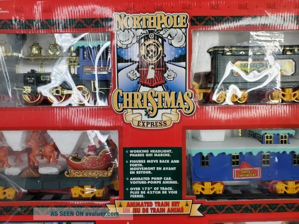 North Pole Christmas Magic Express Animated Musical Train Set Box 1992 ...
