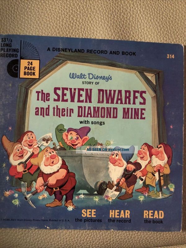 1967 Walt Disney ' S The Seven Dwarfs And Their Diamond Mine Softcover ...