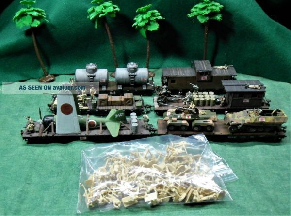 WW2 HO Scale Custom Japanese Supply Train Railcars | #51225489