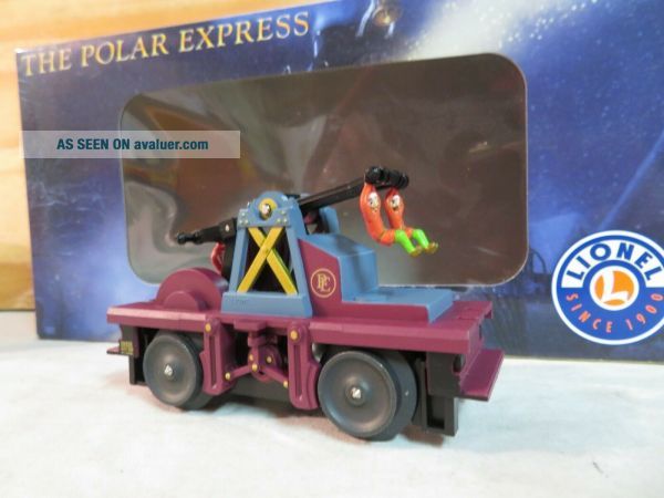 LIONEL TRAIN POWERED OPERATING THE POLAR EXPRESS HAND CAR W/ELVES W/BOX ...