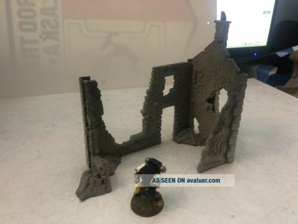 Warhammer Terrain Scenery Bombed Out Building Ruined House With Chimney ...