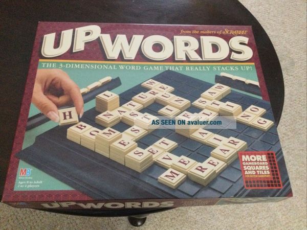 Upwords Milton Bradley Strategy Word Tile Game COMPLETE 3D Crossword ...