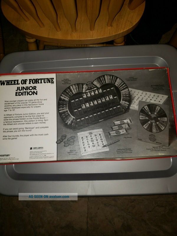 Vintage 1987 Wheel Of Fortune Junior Edition | #51290197