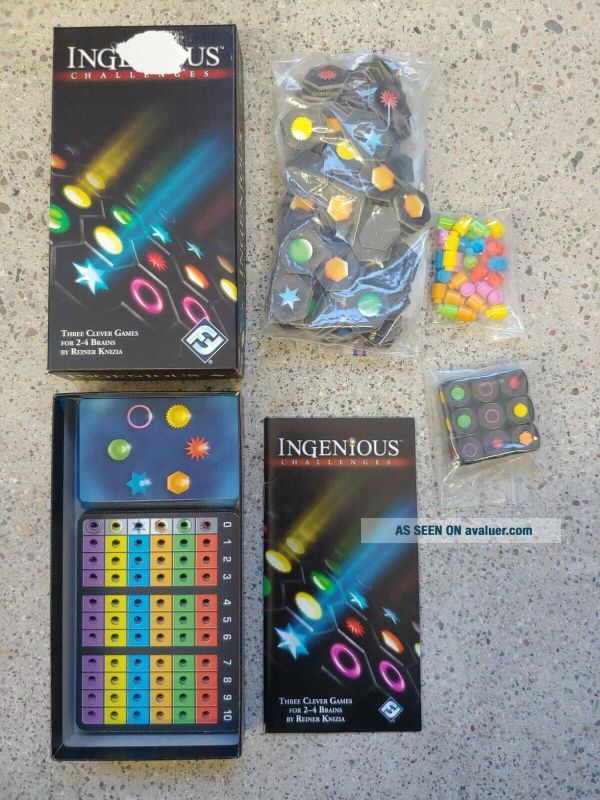 Ingenious Challenges (Board Game, 2010) Fantasy Flight Reiner Knizia ...