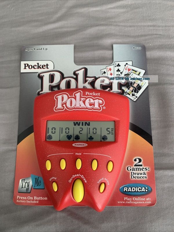 Radica Pocket Poker Handheld Game W/ Card And Instruction Great | #51356383