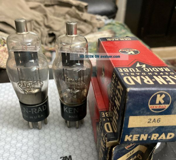 Matched Pair Ken - Rad 2A6 Vacuum Tubes Made In USA | #51377981
