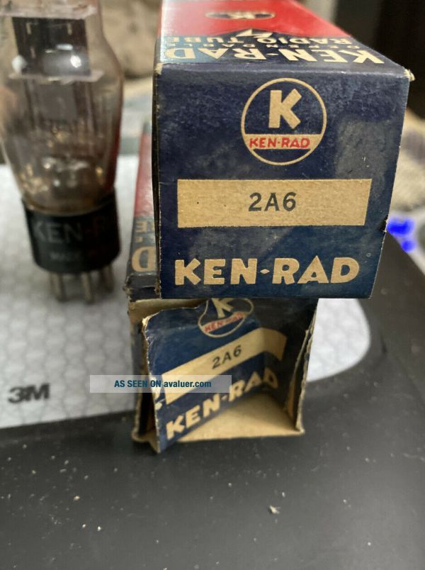 Matched Pair Ken - Rad 2A6 Vacuum Tubes Made In USA | #51377981