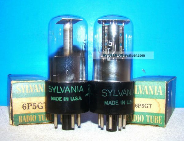 6P5GT NOS Sylvania Radio Guitar Audio Amplifier Vacuum Tubes 2 Valve ...