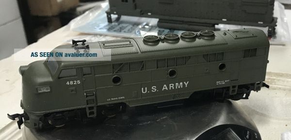 HO SCALE VINTAGE COX US ARMY 4825 F3 Diesel Locomotive RUNS IOB ...