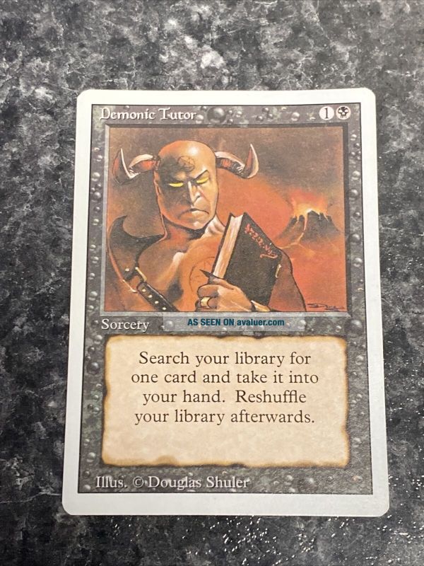 Demonic Tutor X1 Mtg Revised Mp Moisture Damage? | #51481761