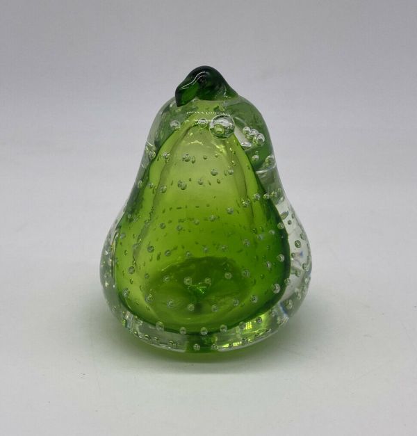 Vintage Murano Glass Hand Blown Pear Figurine Paperweight Vintage ...