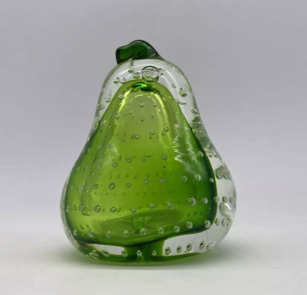 Vintage Murano Glass Hand Blown Pear Figurine Paperweight Vintage ...