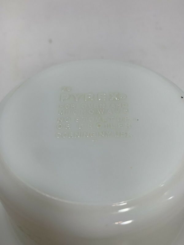 Vintage Corning Pyrex Solid White Milk Glass Round Butter Dish With ...