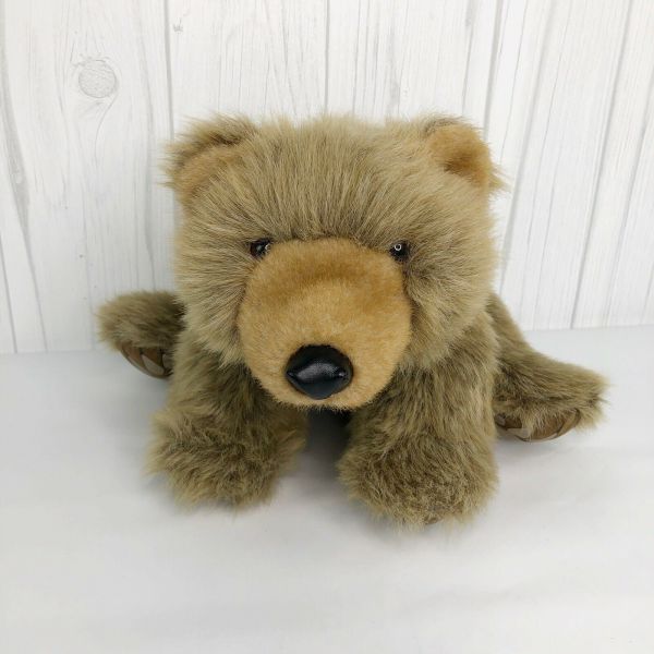 Folkmanis Puppet Grizzly Brown Bear Cub 17” Stuffed Animal Hand Puppet ...