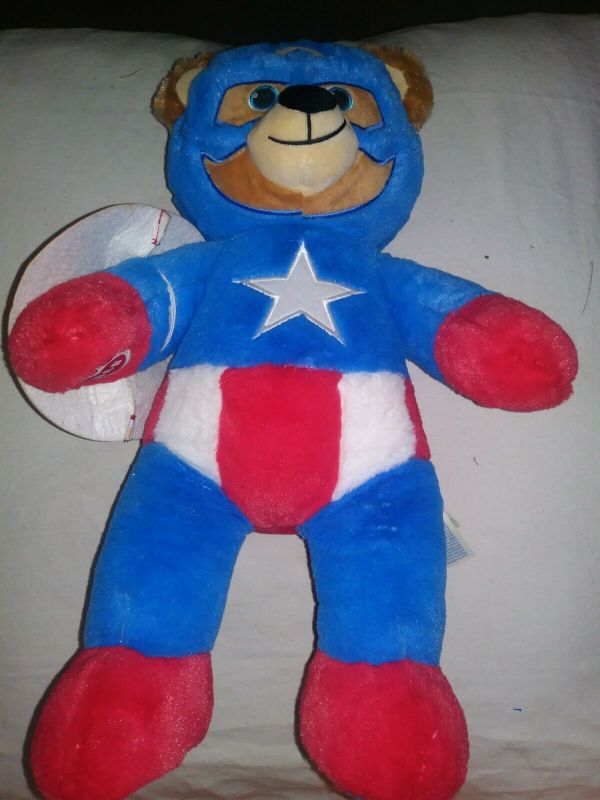 Build A Bear Captain America Marvel 17in Plush BAB With Shield | #62273015