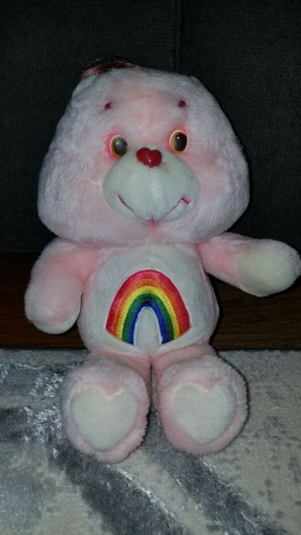Vintage 1983 KENNER Cheer Bear CARE BEARS 13 " Pink Rainbow Care Bear ...