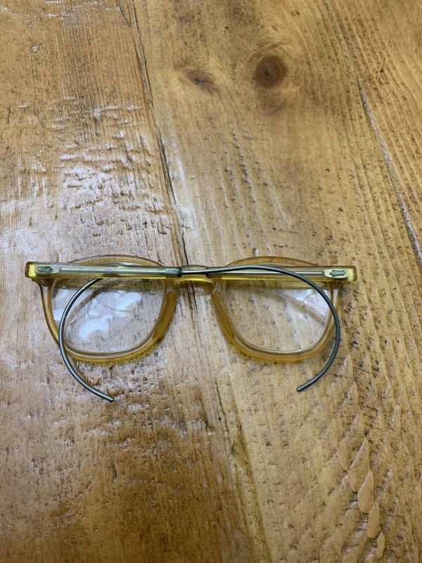 Vintage Safety Glasses American Optical AO Horn Brown Frames Aviator ...