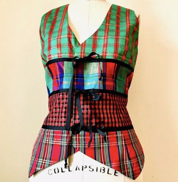 VINTAGE TODD OLDHAM Times Seven Plaid Vest | #62197579