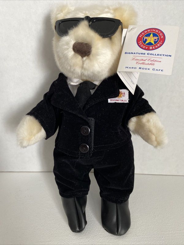 Herrington Teddy Bear (Hard Rock Cafe 10 " Secret Service Agent ...