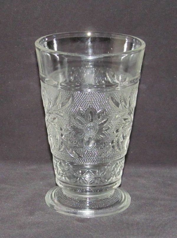 Anchor Hocking Glass Co. SANDWICH Crystal Footed Water Tumbler | #62404907