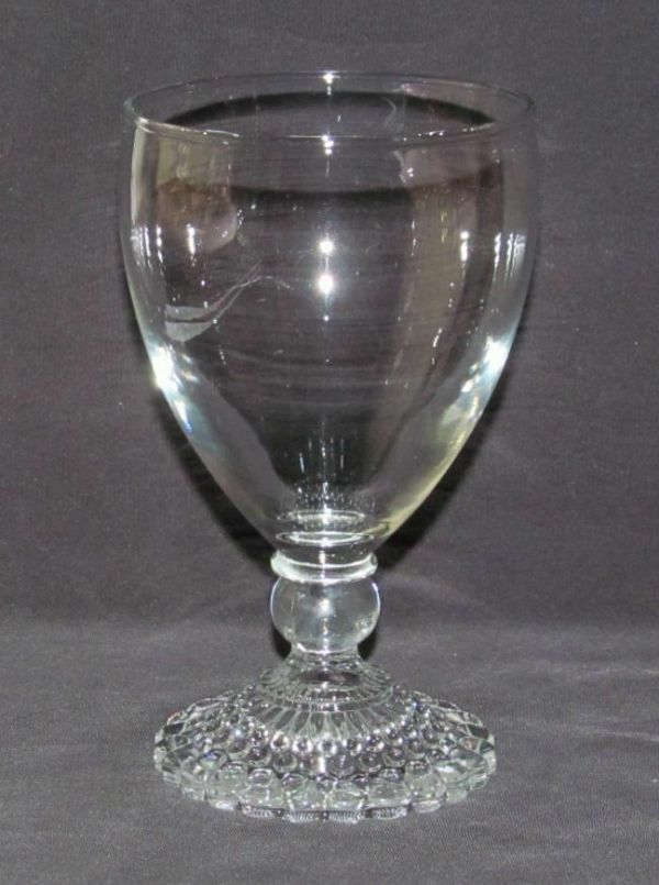 Anchor Hocking Glass Co. BUBBLE Crystal Footed Water Goblet | #62540069