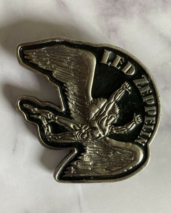 Vintage LED ZEPPELIN Metal Belt Buckle Fallen Angel Belt Buckle | #62542694