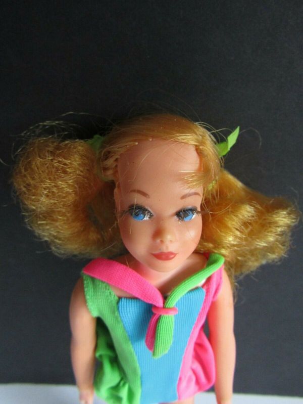 Vtg 1969 Barbie LIVING SKIPPER DOLL Twist & Turn Doll Wearing Swimsuit ...