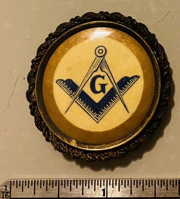 Antique MASONIC Lapel Pin Mason FREEMASON Scottish Rite, Ornate Design ...