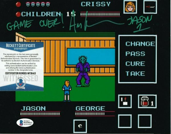 ARI LEHMAN JASON SIGNED 8X10 PHOTO FRIDAY THE 13TH NES NINTENDO N6 ...