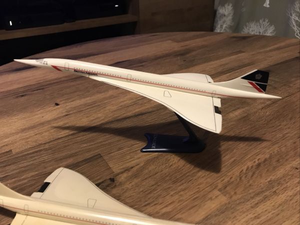 TWO 2 VINTAGE BA CONCORDE OFFICIAL PLASTIC MODELS | #62625099
