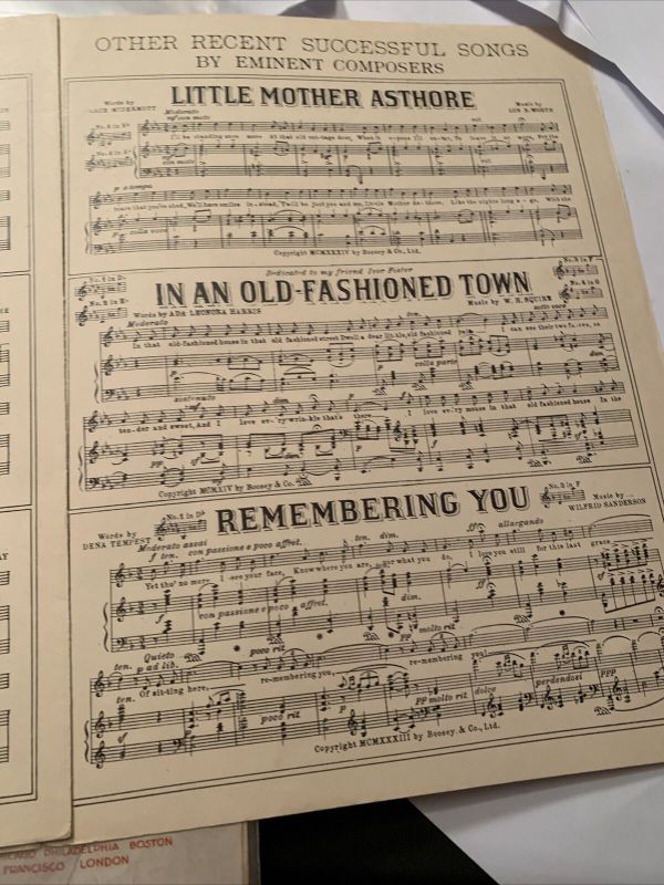 1913 Danny Boy Vintage Sheet Music - Adapted From Old Irish Air By Fred ...