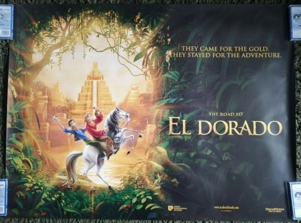 THE ROAD TO EL DORADO (2000) UK Quad Movie Poster Elton John ROLLED ...