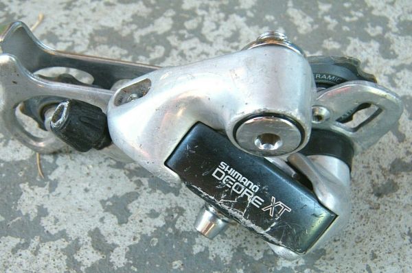 Vintage Shimano Deore XT Rear Derailleur 7 Speed Long Cage RD - M735 ...
