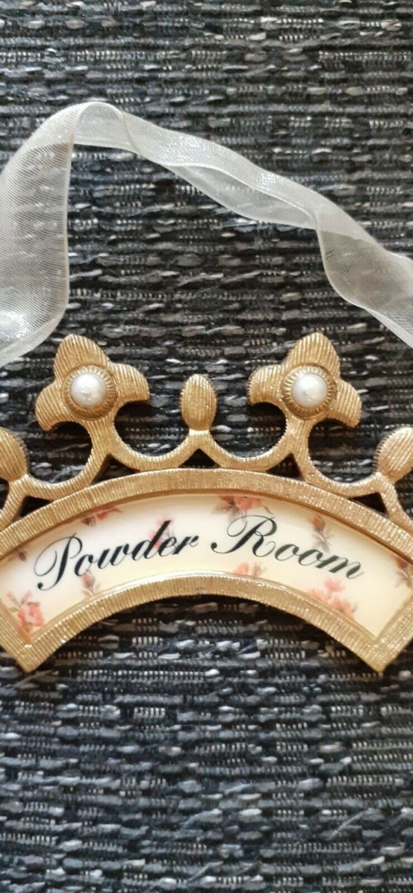 Vintage Style Powder Room Sign | #63114868