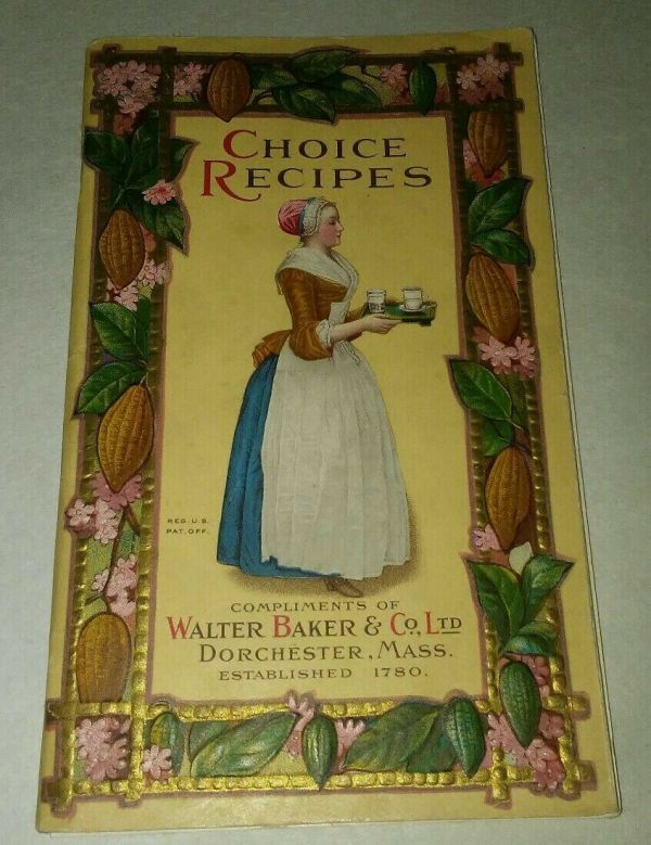 Antique 1926 Walter Baker & Co Ltd Choice Recipes Booklet 64 Pgs ...