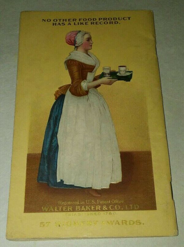Antique 1926 Walter Baker & Co Ltd Choice Recipes Booklet 64 Pgs ...