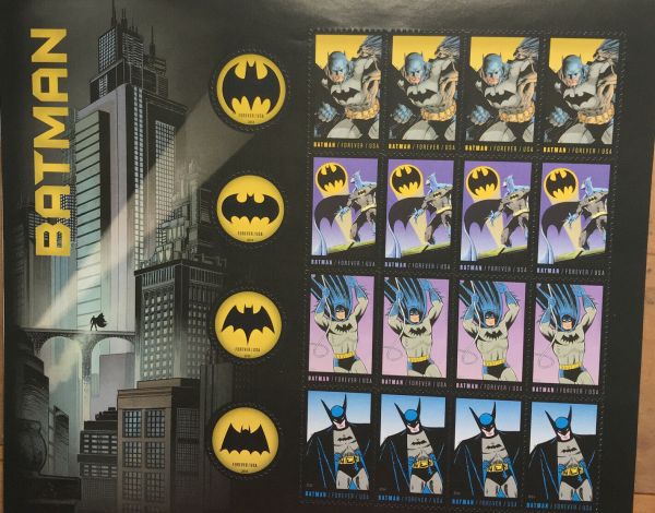 2014 Batman DC Comic Full Sheet Of 16 Forever Stamps USPS 75th ...