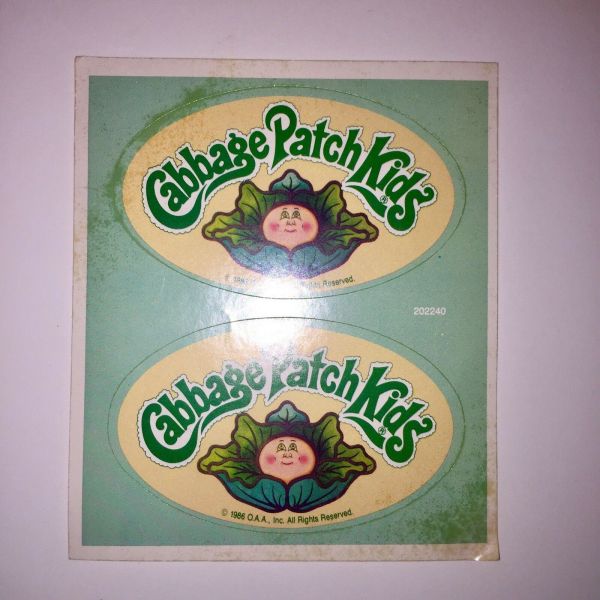 Set Of 2 Vintage 1986 Cabbage Patch Kids Stickers | #63242952