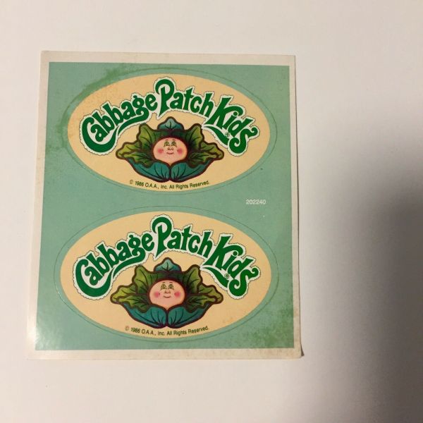 Set Of 2 Vintage 1986 Cabbage Patch Kids Stickers | #63242952